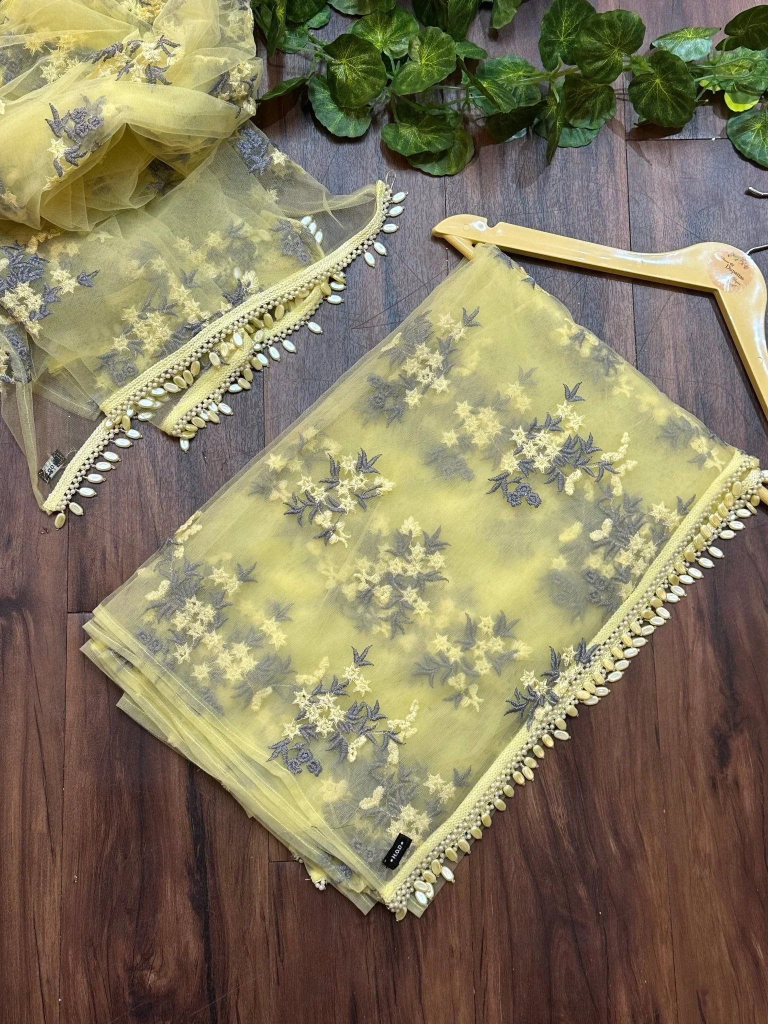 Pastel Net Embellished DropBeads Dupattas – The Story Kameez